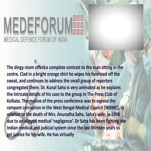 medeforum(medical defence forum of india) doctors medico legal ...
