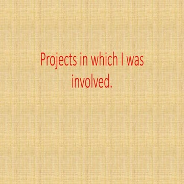 Project involvement and construction. | PPT