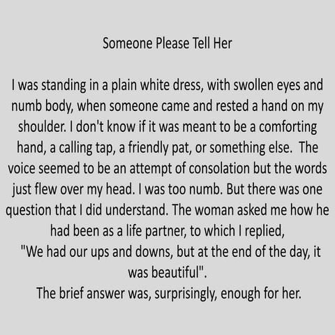 Someone Please Tell Her | PPT