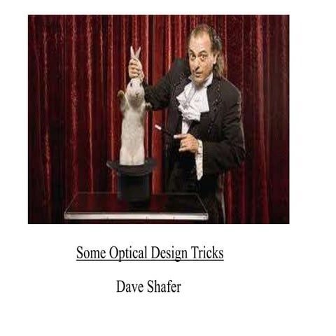 Some optical design tricks | PPTX