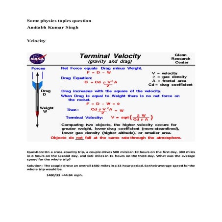 Some physics topics questions | DOCX