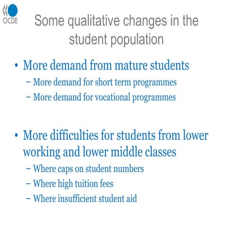 Some qualitative changes in the student population | PPT