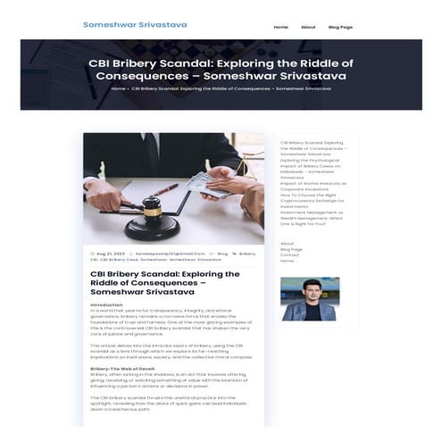 CBI Bribery Scandal: Exploring the Riddle of Consequences – Someshwar Srivastava | PDF