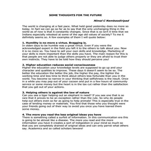 Some Thoughts | PDF | Marriage and Civil Unions | Family and Relationships