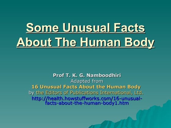 Interesting Human Body Facts | PDF