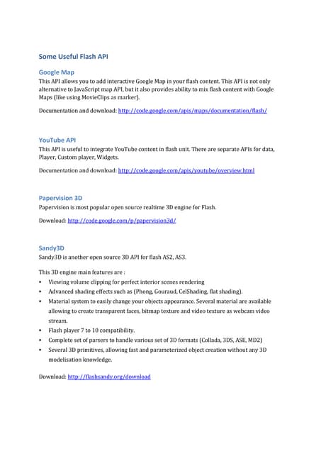 Some Useful Flash Api Pdf Free Download