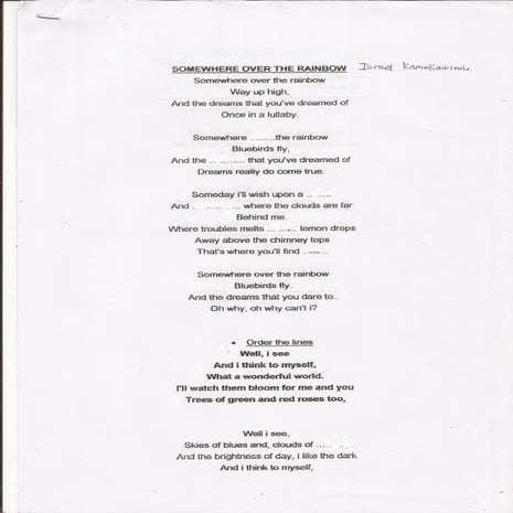 Somewhere over the rainbow | PDF