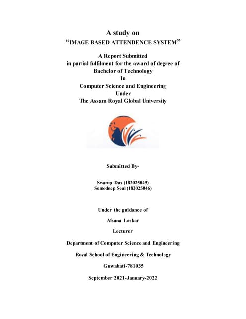 Attendance Management System using Face Recognition | PPTX