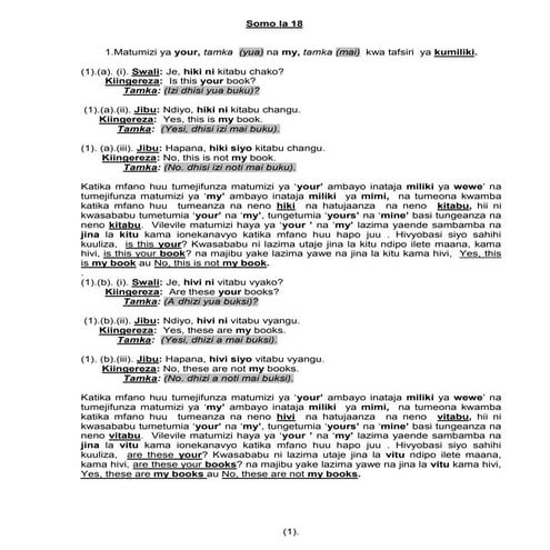 Somo la 18 | PDF