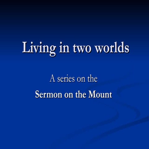 Sermon on the Mount Session 5 | PPT