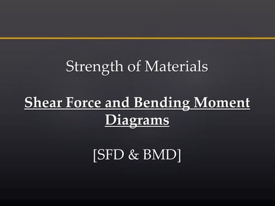 SFD & BMD Shear Force & Bending Moment Diagram | PPSX | Physics | Science