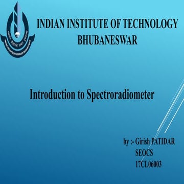 Introduction to spectroradiometer | PDF