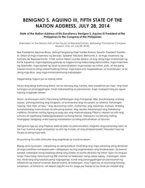 State of the nation address | DOC