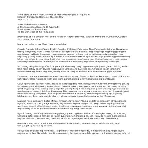 Sona 2012 transcript | PDF