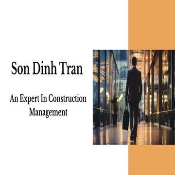 Son Dinh Tran - An Expert In Construction Management | PDF
