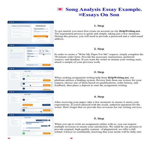 Song Analysis Essay Example. Essays On Son | PDF