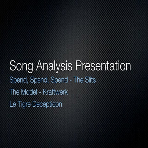 Song Analysis | PPT