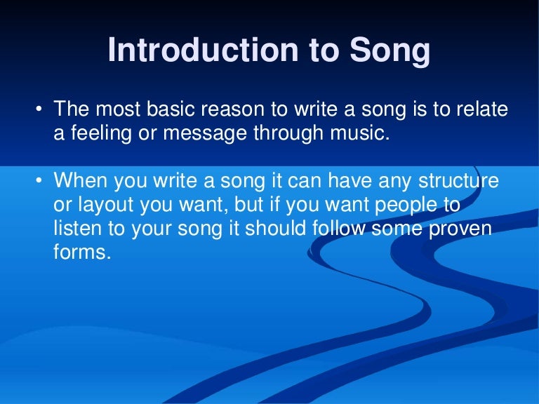 Song Formats song-formats