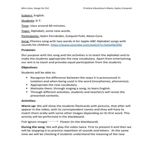 Lesson plan jolly phonics | PDF