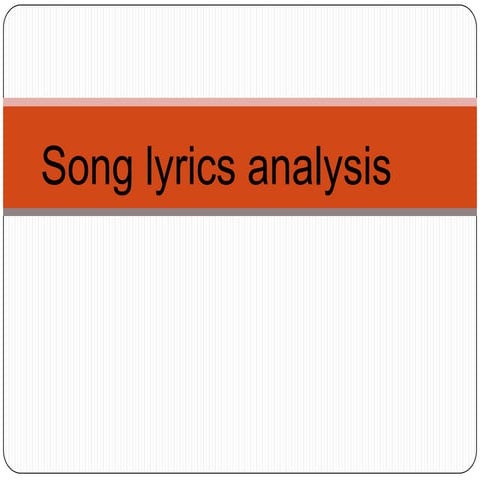 Song lyrics | PPT