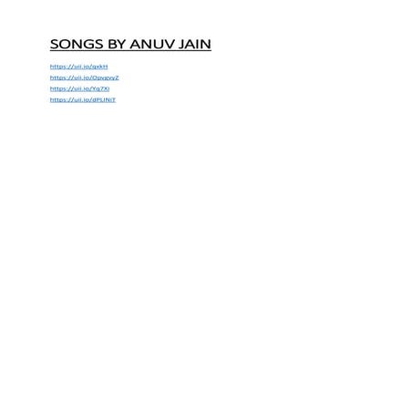 Songs by anuv jain | PDF