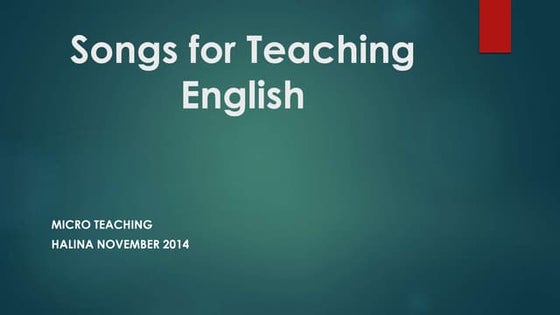 Powerpoint English's song | PPT