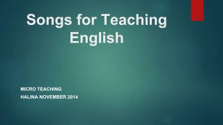 Theory Behind Using Music to Teach English as a Second Language | PPT
