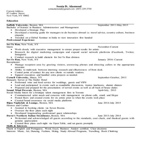 Sonia's resume 2016 | DOCX