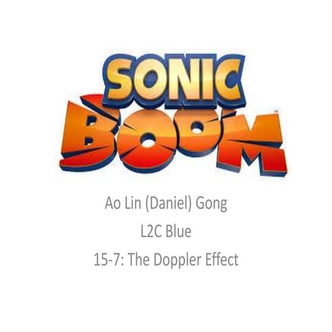Sonic boom | PPTX