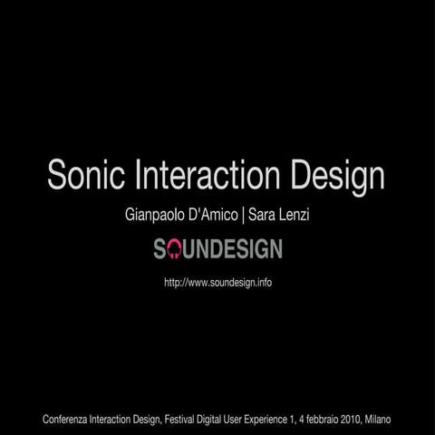 Sonic Interaction Design | PPT