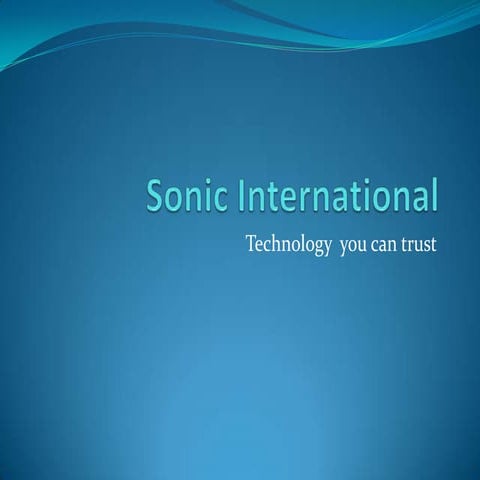 Sonic international profile | PPTX
