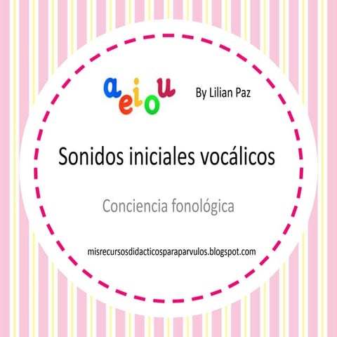 Sonidos iniciales vocálicos | PPTX
