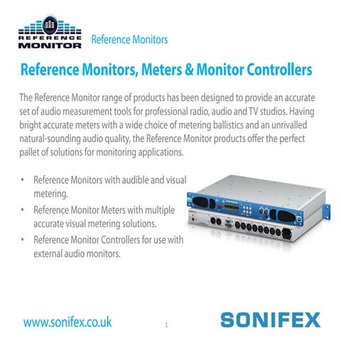 Sonifex reference-monitor-products | PDF