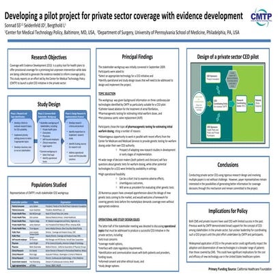 Developing a Pilot Project for Private Sector Coverage with Evidence ...