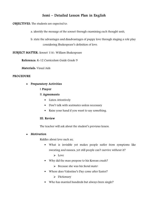 GCSE English Edexcel Relationships: Sonnet 116 by William Shakespeare ...