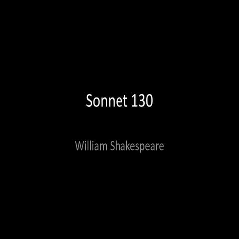 Sonnet 130 | PPTX