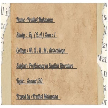 Sonnet 130 by William Shakespeare – Detailed Analysis, Themes, Summary ...