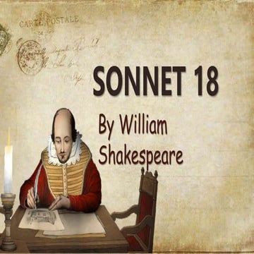 Sonnet 18 by William Shakespeare author story | PPTX