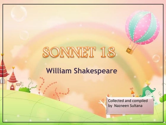 Sonnet 18 Presentation.pptx | Poetry | Books and Literature