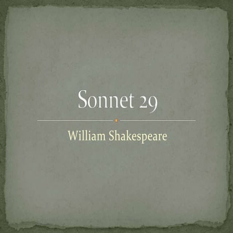 Sonnet29 | PPT