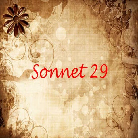 Sonnet 29 | PPT