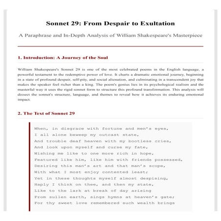 Sonnet 30 | PPTX