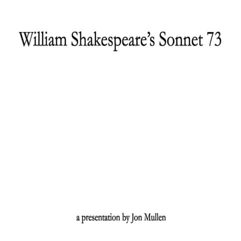 Sonnet73 | PPTX