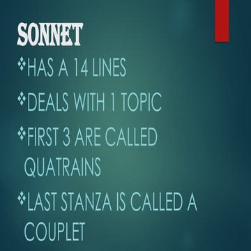 SONNETTTT9.SONNET 9JOYTEACHING IN ENGLISH | PPTX