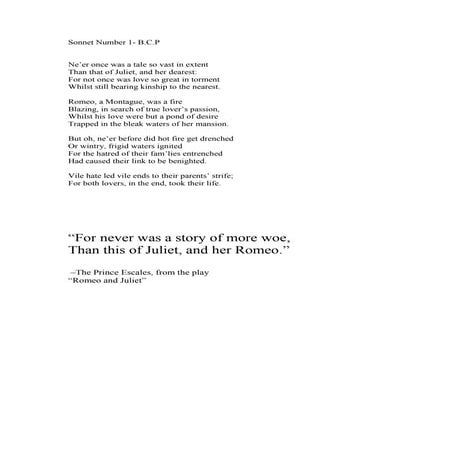 Sonnet number 1 | DOCX