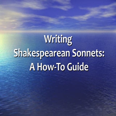 Sonnet writing | PPT