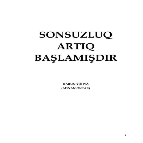 Sonsuzluq artiq başlamişdir. azərbaycan | DOC