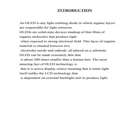 Oled technology by sonu sharma | PPTX
