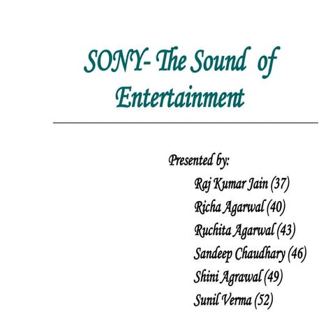 Sony Final | PPT