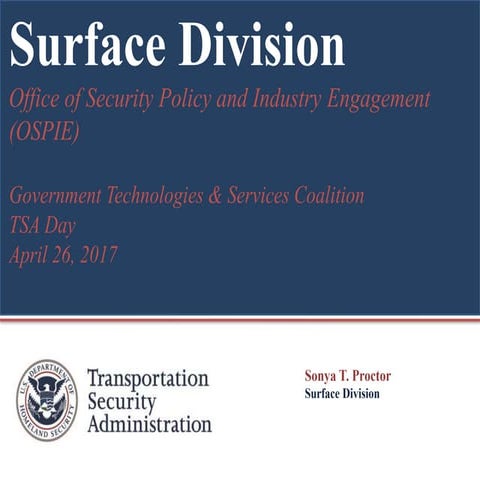 Surface Division, OSPIE, TSA | PPTX